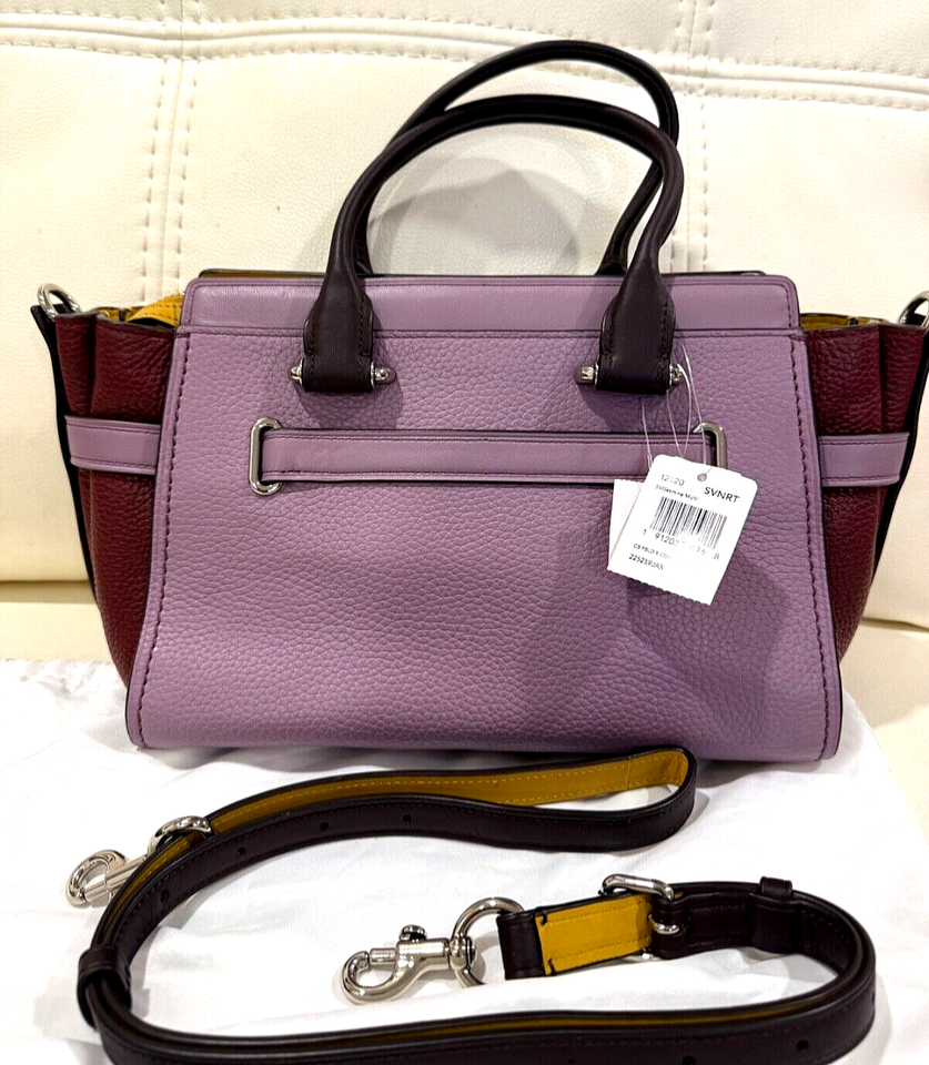 NWT COACH SWAGGER 27 Colorblock Penble Leather Handbag/ Shoulder bag ...
