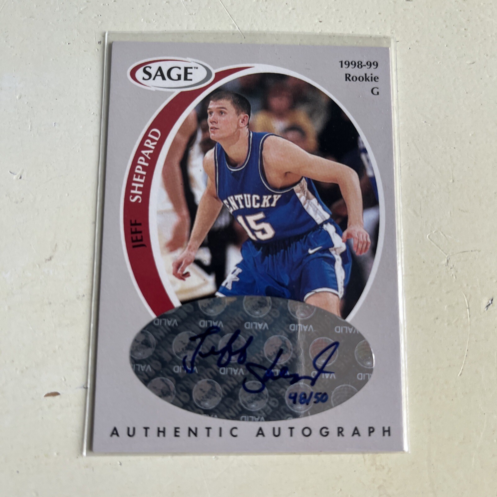 1998 SAGE - Authentic Autograph Platinum #A41 Jeff Sheppard /50 (AU, RC ...