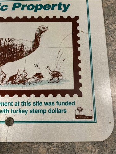 Vintage Wisconsin DNR Sign (Your Turkey Stamp Dollars At Work) 14”x 11 ...