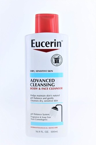 Eucerin Advanced Cleansing Body & Face Cleanser - Fragrance & Soap Free ...
