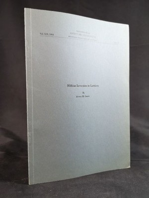 Möbius Inversion in Lattices. Crapo, Henry H.: | eBay