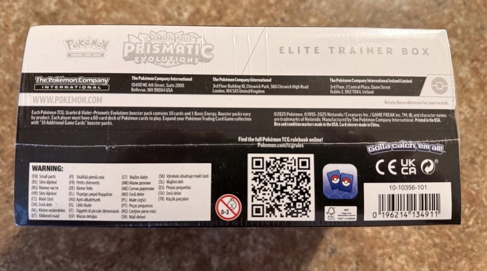 Pokemon Prismatic Evolutions ETB Elite Trainer Box Factory Sealed ...