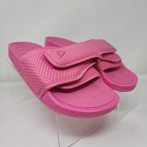 Adidas Pharrell Sandals Mens 11 Pink Boost Chancletas Slides Logo ...