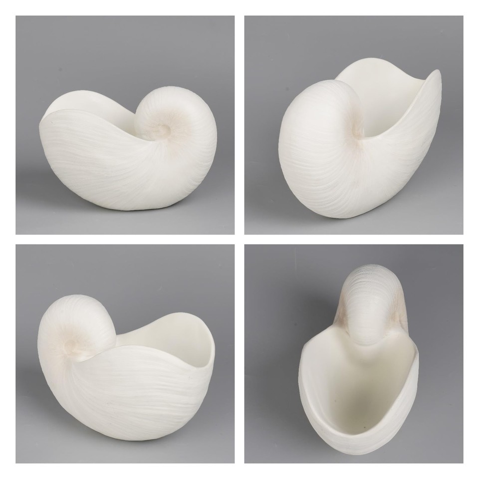 Modern Home Decor Sea Shell - Beach Themed Statue Resin Conch Shape ...
