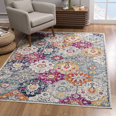2' X 5' Rust Floral Dhurrie Area Rug | eBay