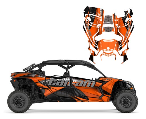 Can-Am X3 Max 4-Seater Custom Graphics Decal Kit | 24 mil Design | 1900 ...