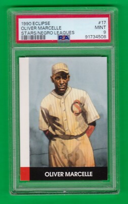 1990 Eclipse Oliver MARCELLE PSA 9 Negro League Stars #17 TOP Pop Black ...
