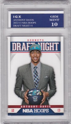 ANTHONY DAVIS ROOKIE CARD Lakers Basketball 2012/13 NBA Hoops GEM MINT ...