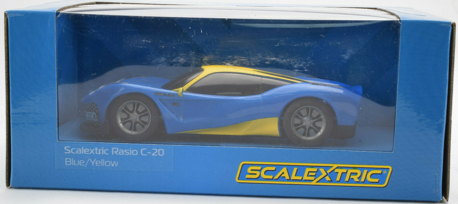 Scalextric Blue & Yellow Rasio C-20 DPR 1/32 Scale Slot Car C4141 | eBay