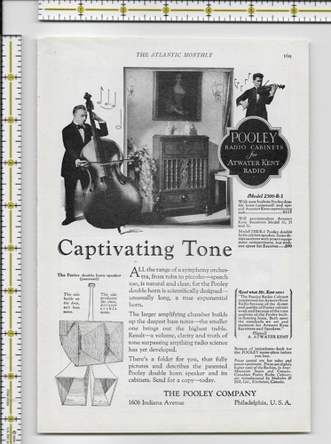 Pooley Radio Cabinets for Atwater Kent Radio 1927 magazine print ad | eBay