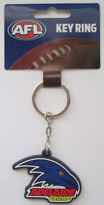 AFL Adelaide Crows FC Official Supporter Keyring Rubber Key Ring 40mm ...