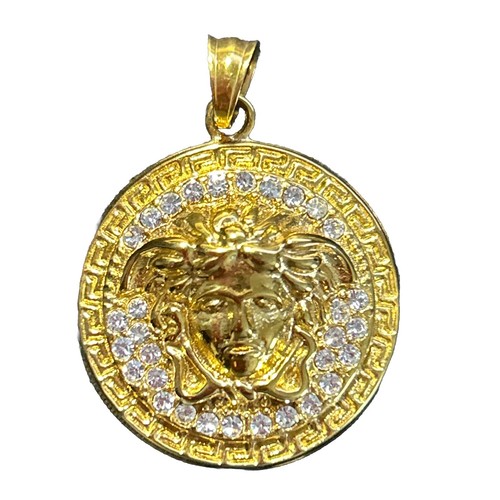 Greek Mythology Medallion Fashion Jewelry Gold-tone CZ Pendant | eBay