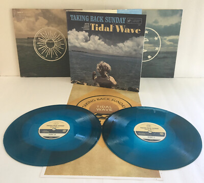 TAKING BACK SUNDAY tidal wave DOUBLE Lp 2-COLOR BLUE SWIRL Vinyl Record ...