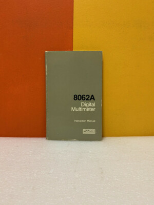 Fluke 632695 8062A Digital Multimeter Instruction Manual | eBay