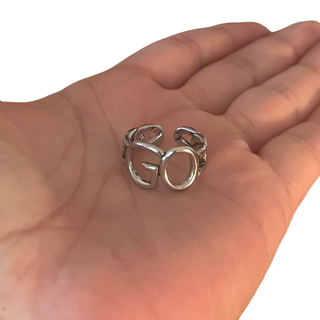 The GO Ring statement retro adjustable 925 silver | eBay