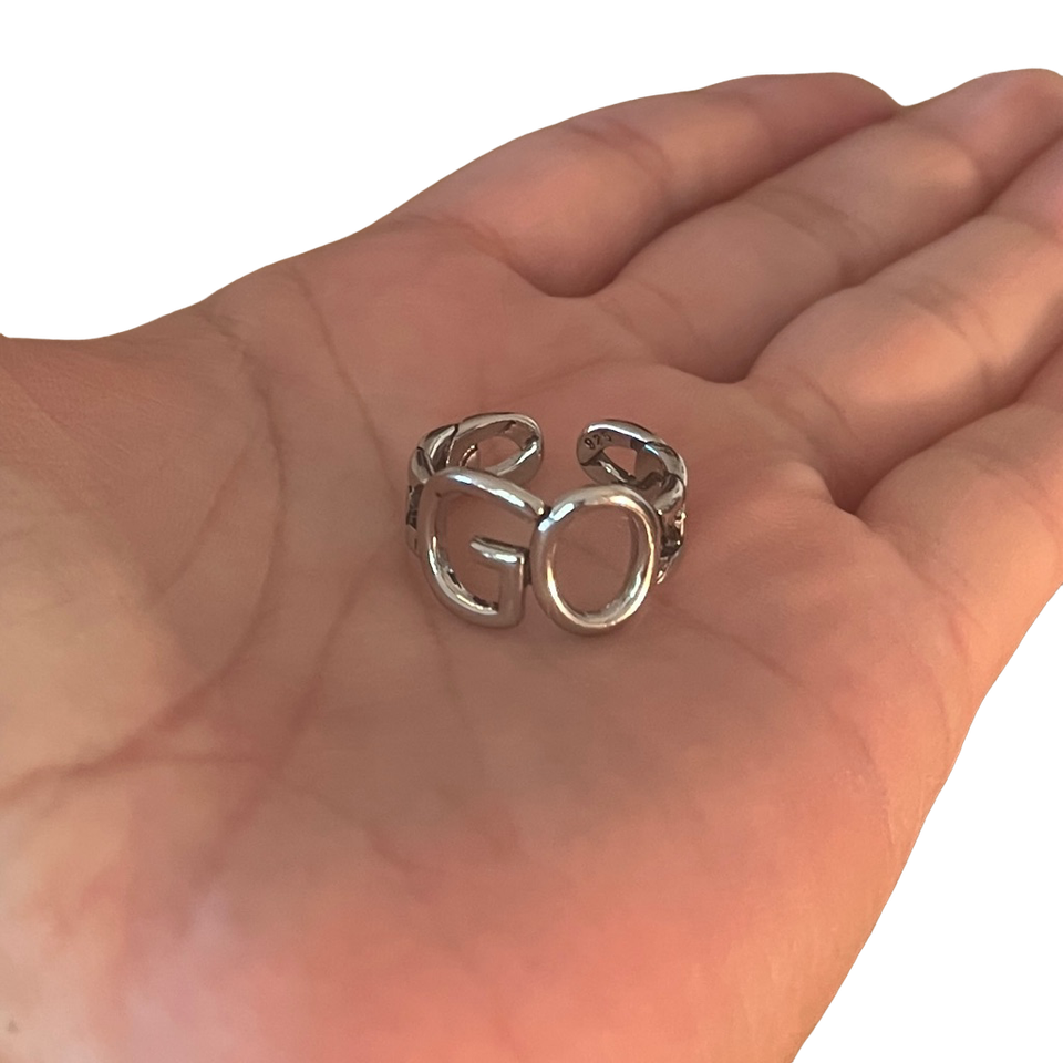 The GO Ring statement retro adjustable 925 silver | eBay