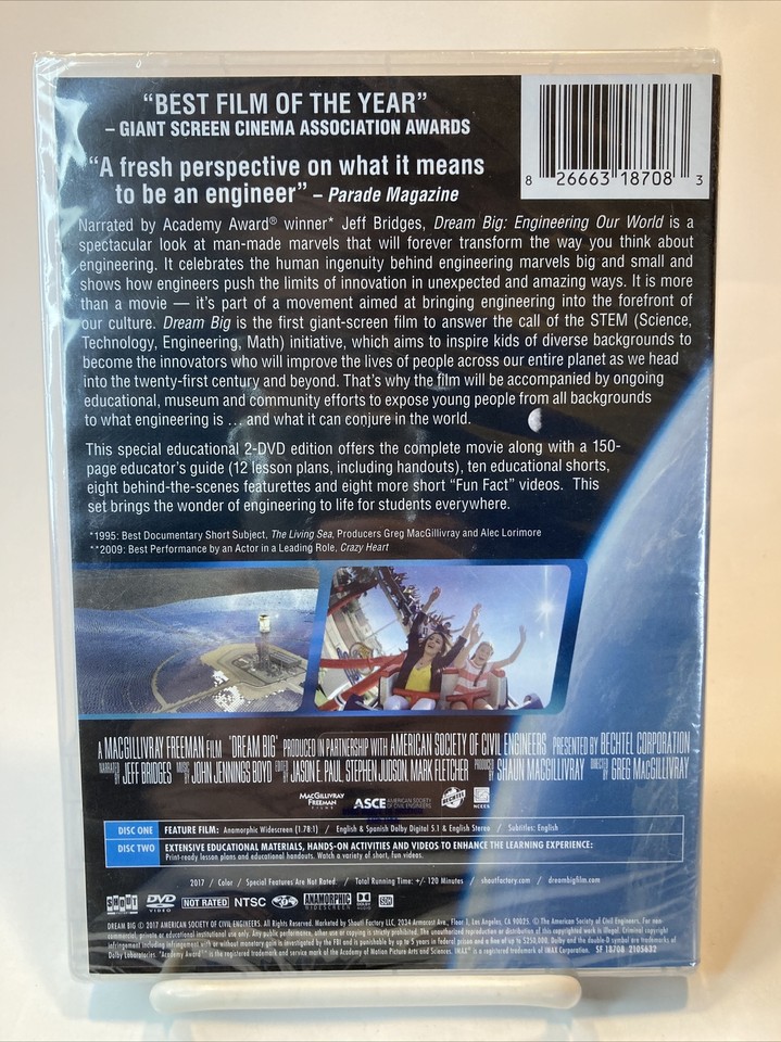 IMAX: Dream Big: Engineering Our World w/ Jeff Bridges New/ Sealed ...