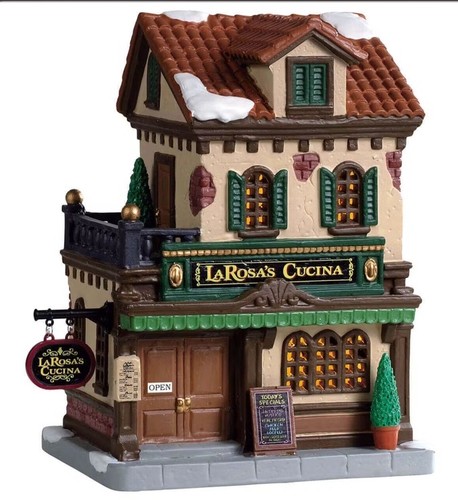 Lemax Larosas Cucina Holiday Village Lighted Building -Train Set -LED ...