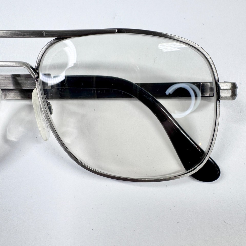 Vintage Liberty 33/38 Gray Metal Aviator Glasses USA Frames Lens Z87 ...