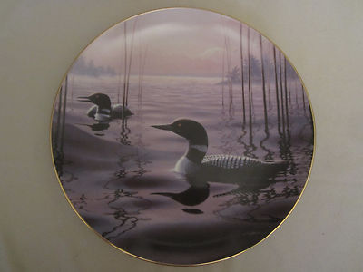 WITCHING HOUR - LOONS collector plate PHIL SCHOLER Wildlife LOON | eBay