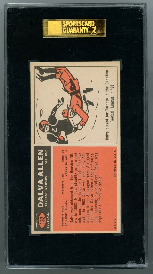 1965 Topps #132 Dalva Allen SGC 7 NM #1232468-016 *RE422* | eBay