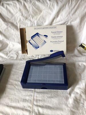 Creative Memories Personal Trimmer Paper Cutter Blue Swing Arm Drawer ...
