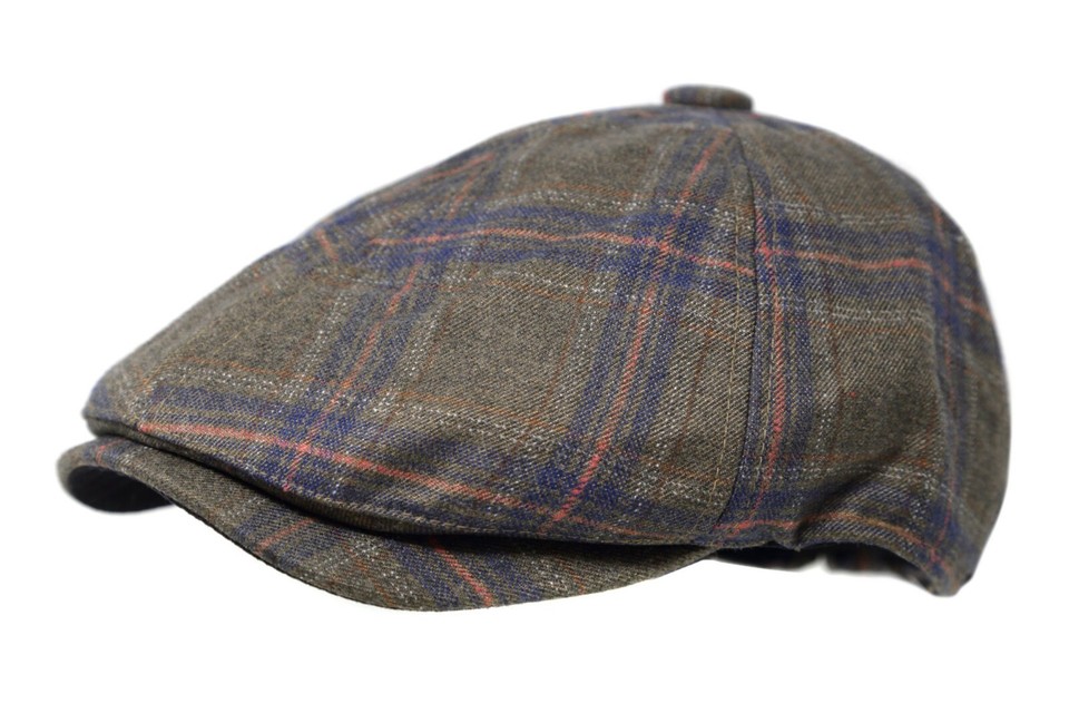 Men's Classic Cotton Blend Plaid Newsboy Applejack Cap Style, Quality ...