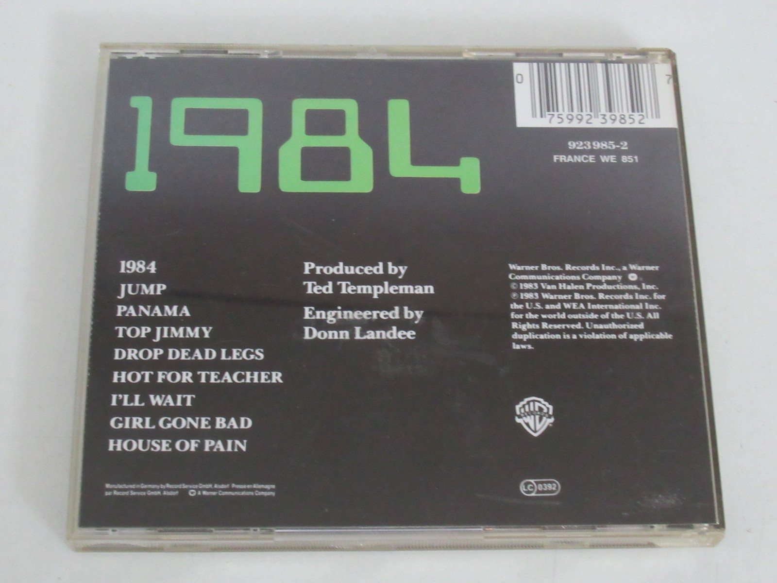 VAN HALEN/1984(WARNER BROS. 923 985-2) CD ALBUM | eBay