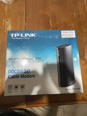 TP-LINK TC-7610 DOCSIS 3.0 (8x4) Cable Modem | Comcast XFINITY Cox ...