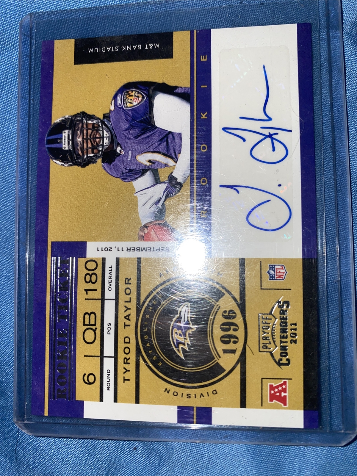 2012 Panini Contenders Tyrod Taylor Autograph Rookie Card No. 184 ...