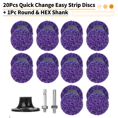 50mm Mini Quick Change Disc Roloc Easy Strip Discs 2'' For Clean Angle ...