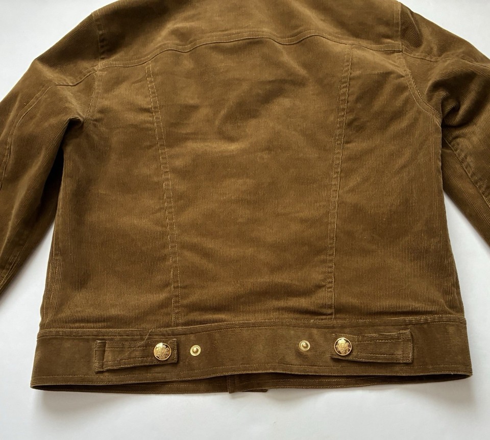 Nili Lotan Lizeth Corduroy Jacket Camel Logo Buttons Utility Pockets ...