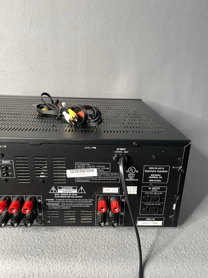 Harman Kardon Audio/Video Receiver Model AVR 110 Black 200 Watt Tested ...