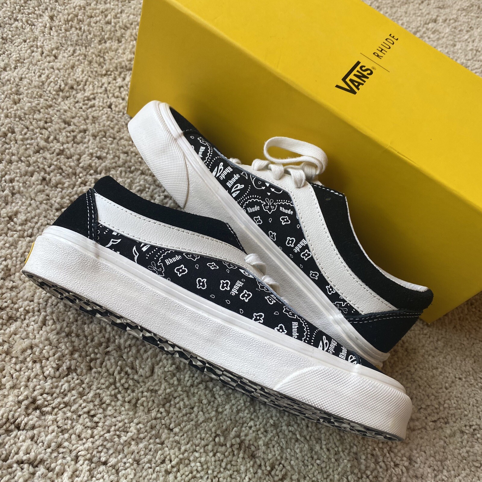 Vans Bold Ni Rhude Bandana Marshmellow 2019 Men's Shoe Sz 5 / Women’s 6 ...