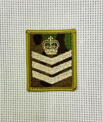 Staff Sgt Rank MTP Multicam Badge, Army Military Patch Combat Smock ...