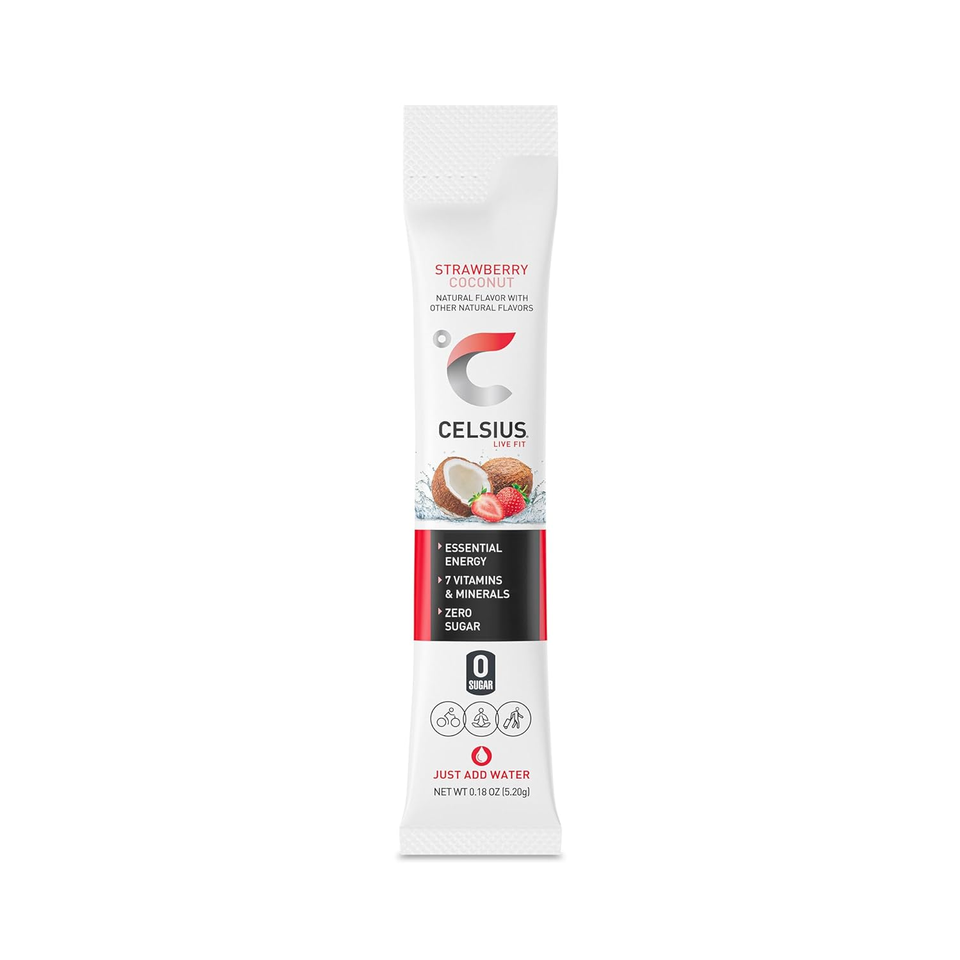 CELSIUS On-The-Go Essential Energy Drink Mix, Strawberry Coconut (14 ...