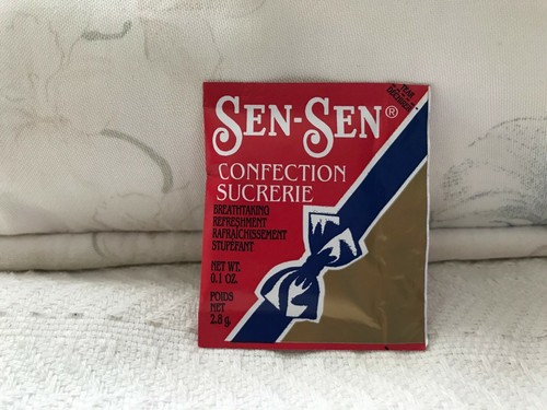 VINTAGE SEN SEN CANDY LICORICE BREATH FRESHENER MINT "New Sealed Packet ...