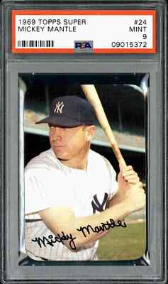 1969 Topps Super #24 Mickey Mantle - PSA 9 | eBay