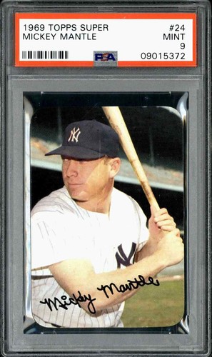 1969 Topps Super #24 Mickey Mantle - PSA 9 | eBay