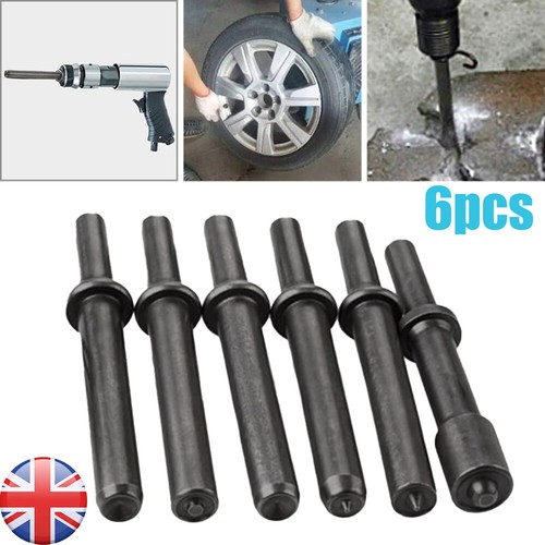 6x Steel Solid Rivet Impact Head Bits for Air Chisel Punch Hammer Bolt ...