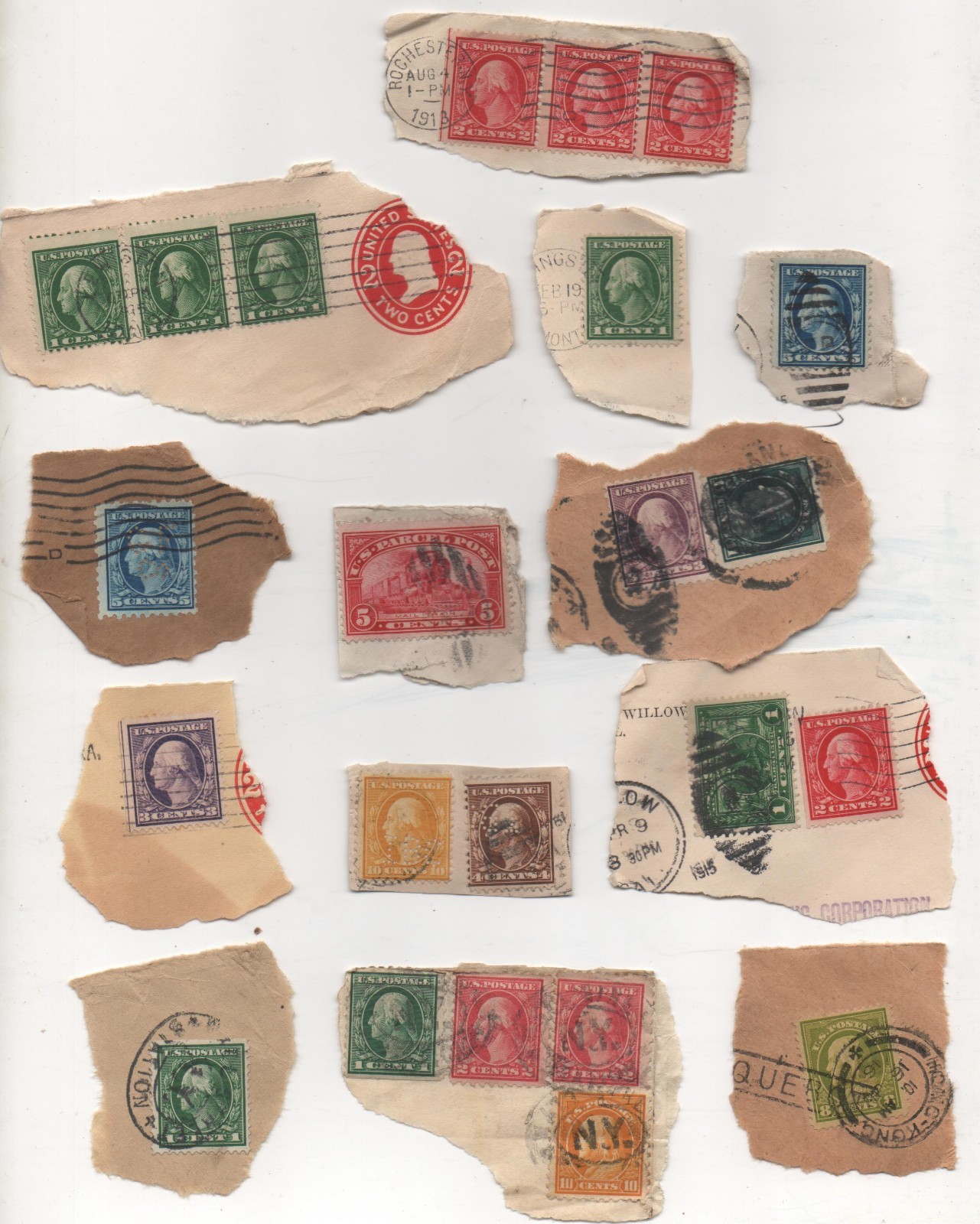OLD Lot Rare U.S. Used Vintage Postage Stamps Hand Stamped (Bin#42 ...