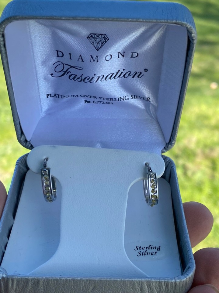 NIB Diamond Fascination™ U-Huggie Hoop Earrings | eBay
