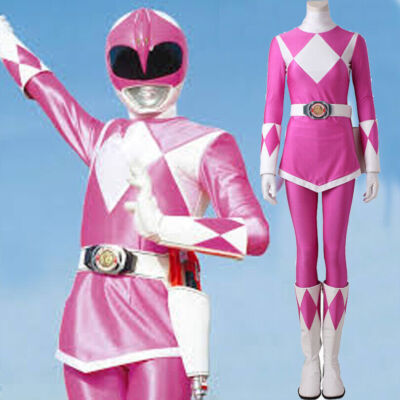 Pink Ranger Zyuranger Adult Women Outfit Cosplay Costume Team Uniform ...