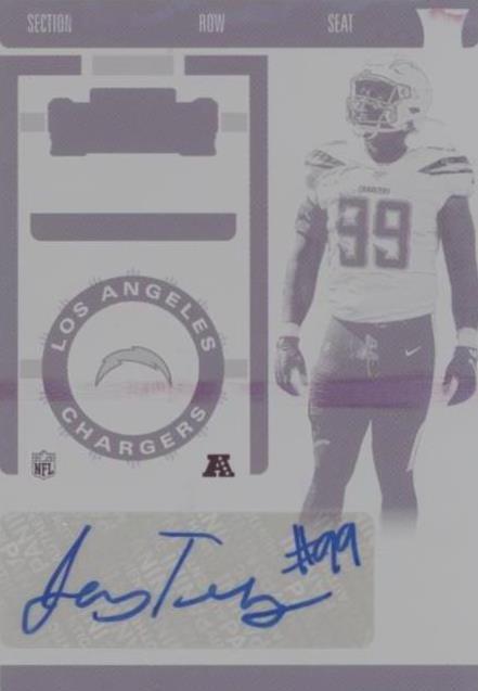 2019 Panini Contenders - Rookie Ticket Jerry Tillery #280 Printing ...
