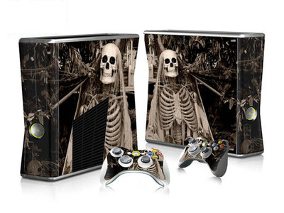 Xbox 360 Slim Skin Design Foils Sticker Screen Protector Set - Skeleton ...