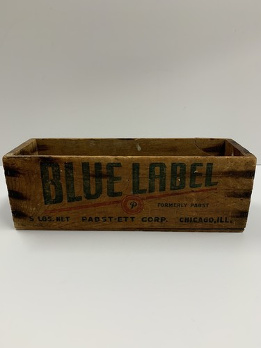 Vintage Wooden Pabst Ett Corp Blue Label Cheese Box Five Pounds Chicago ...