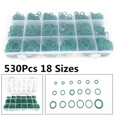 530Pcs Green Auto Car O-Ring Repair Car Air Conditioning Rubber Sealant ...