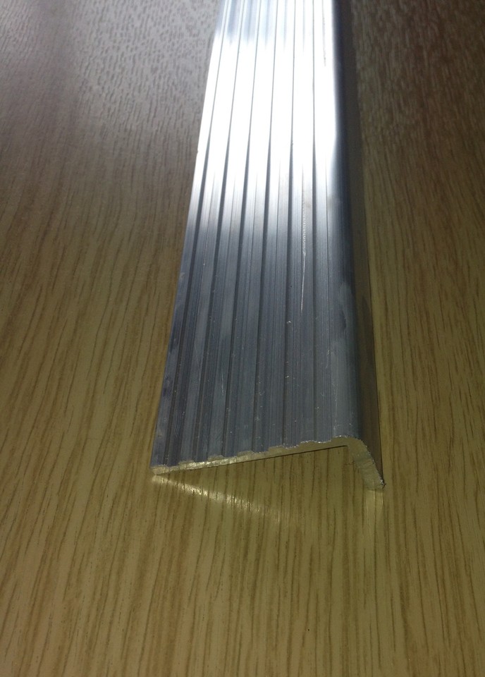 Aluminium Fluted Angle / Edge Trim / Nose Edge 43.6mm x 21.4mm | eBay UK