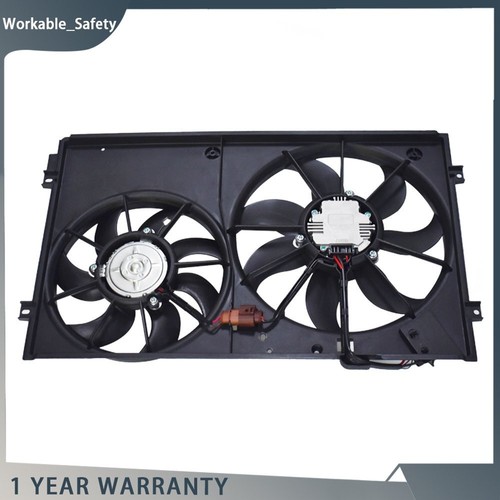 For VW Jetta Beetle Golf Audi A3 Dual Radiator Cooling Fan Assembly ...