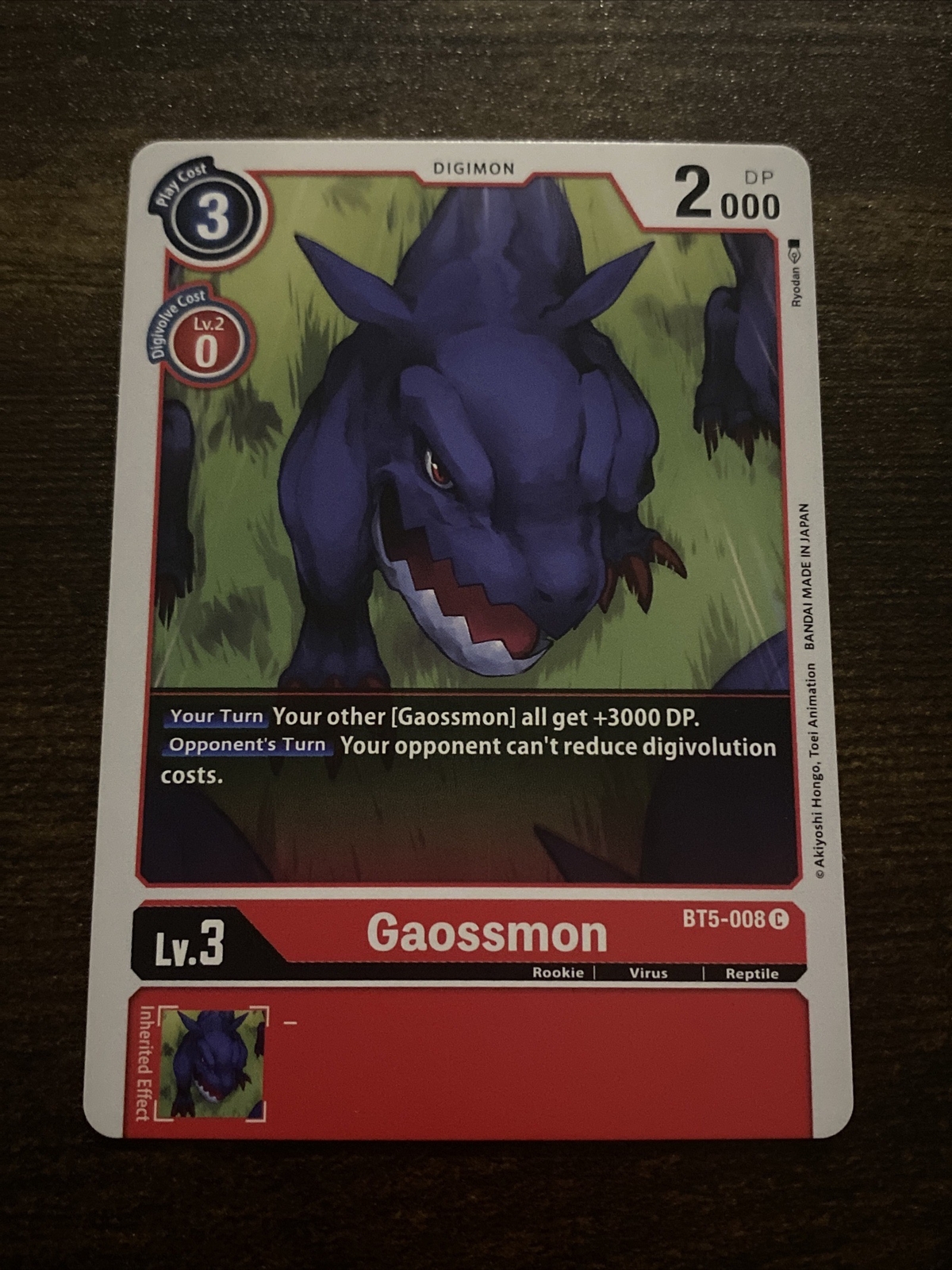Gaossmon BT5-008 Red Digimon TCG Battle Of Omni L5133* | eBay